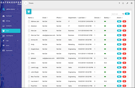 GateKeeper Hub admin console Admin Console - GateKeeper Enterprise